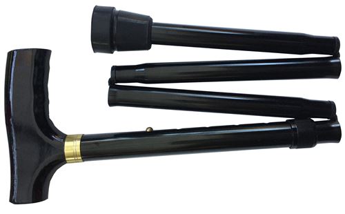 Folding T-Handle Walking Stick Large Black – Fisher Lane Mobility Australia